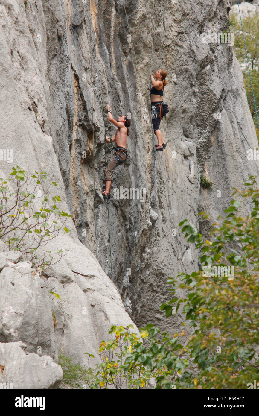 Rock climbing in Paklenica, Croatia Stock Photo - Alamy