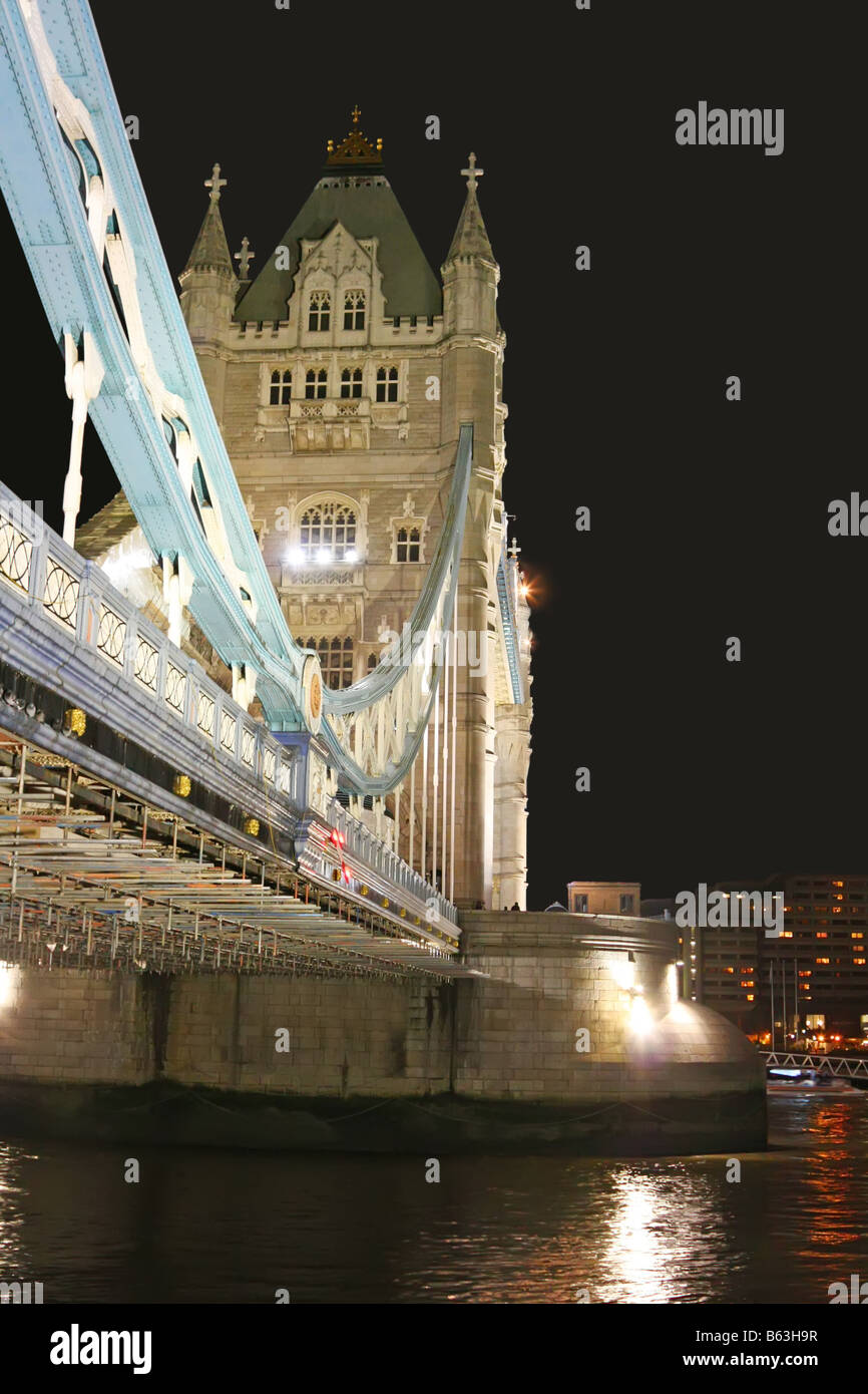 A side view of the famous Tower Bridge in London UK Stock Photo - Alamy