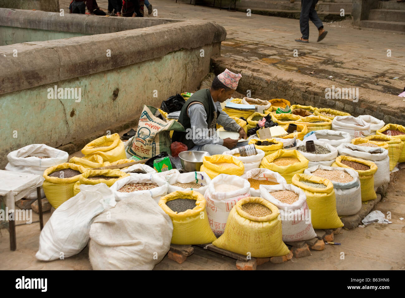 Food stall in street kathmandu hi-res stock photography and images - Alamy