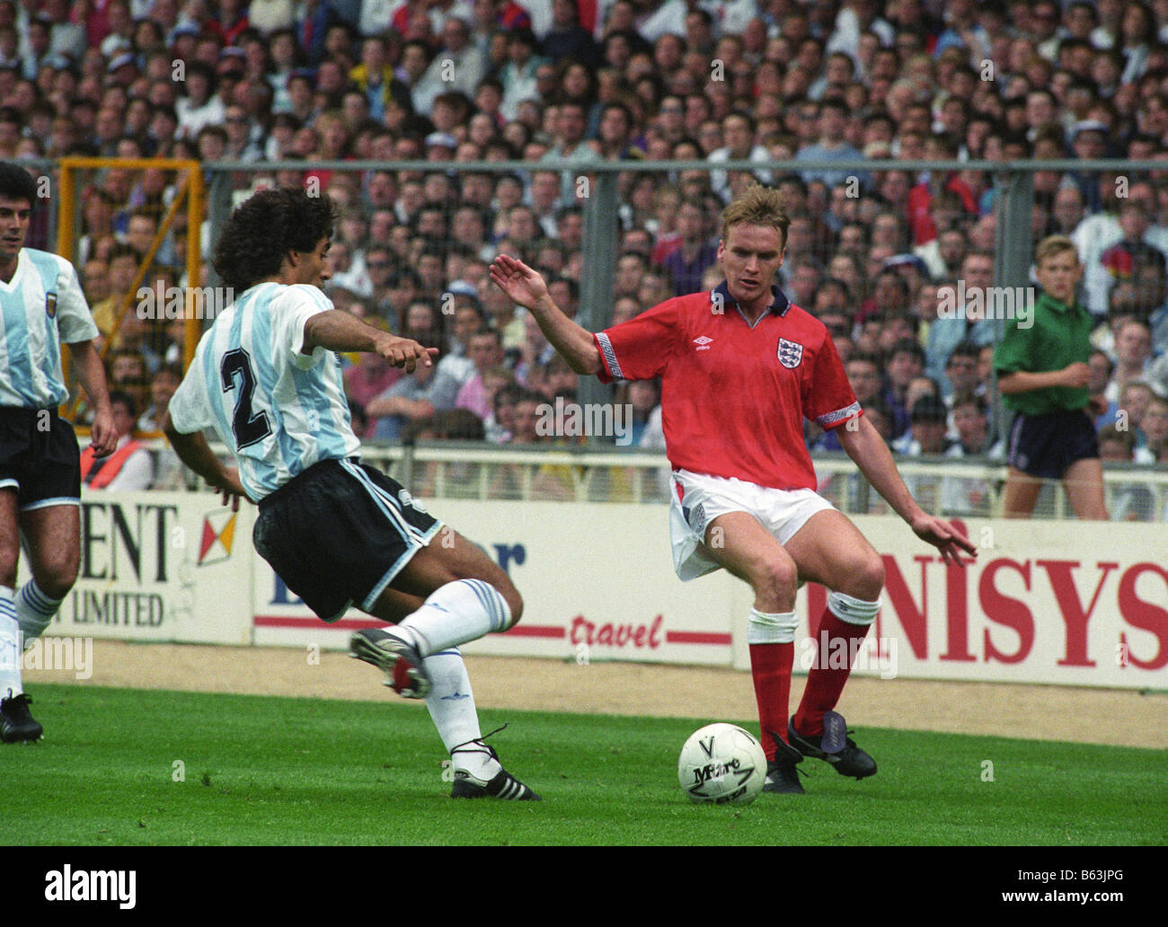 England footballer Geoff Thomas England V Argentina at Wembley 25 5 91 ...