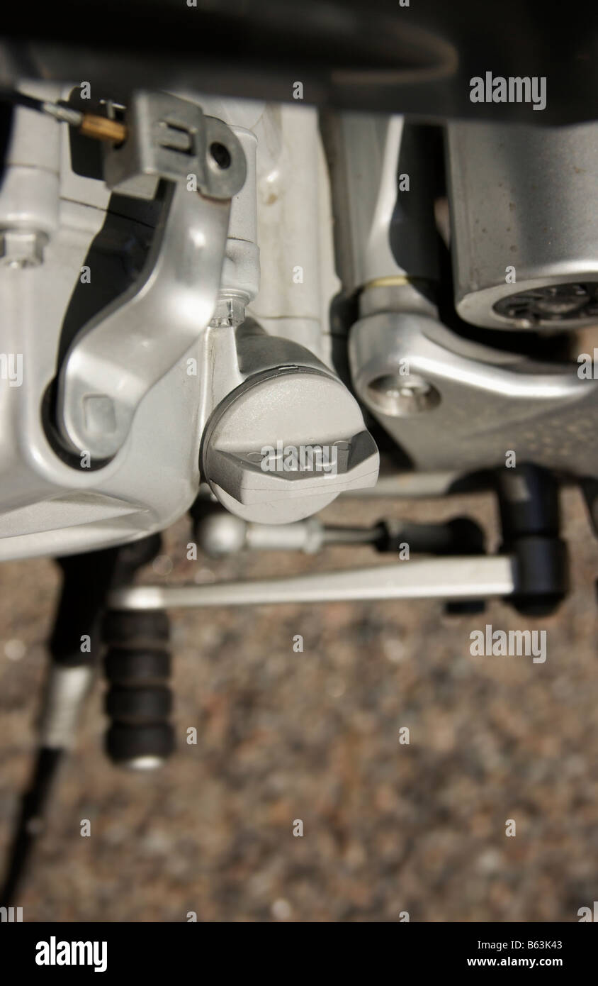Oil cap on motorcycle Stock Photo - Alamy
