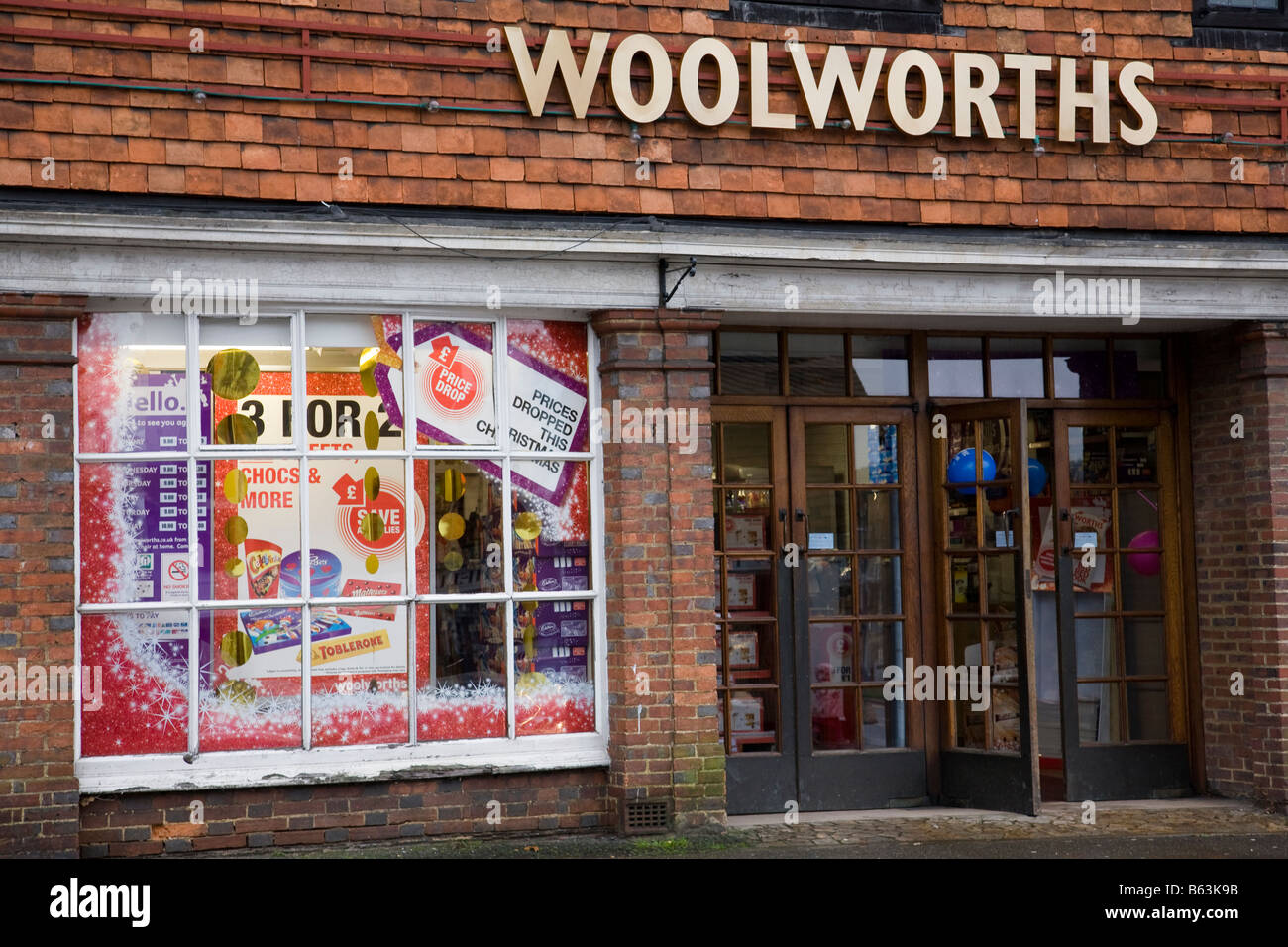 A Woolworths shop front with rare gold coloured signage, Haslemere ...