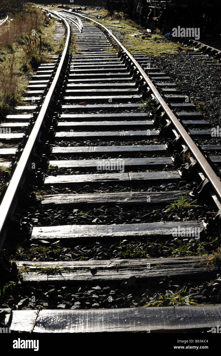 Railway track disused The end of the Line Stock Photo - Alamy