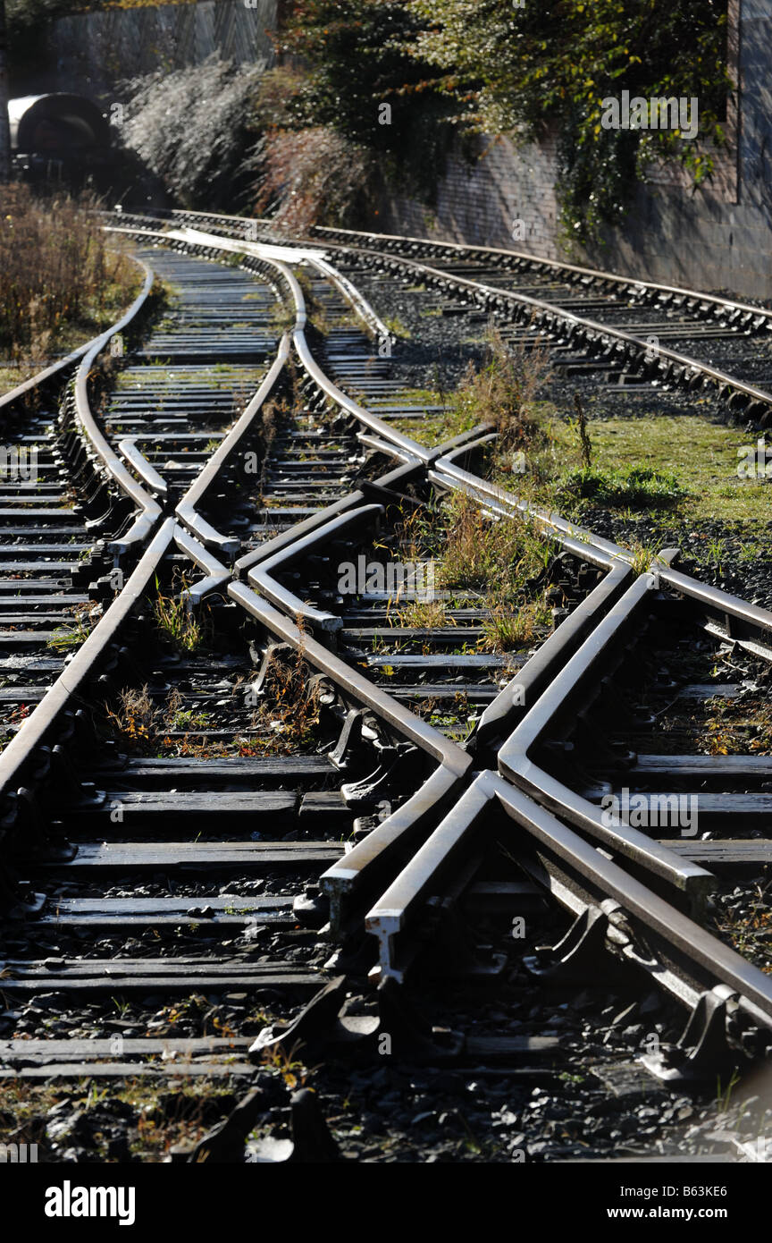 Railway track points hi-res stock photography and images - Alamy