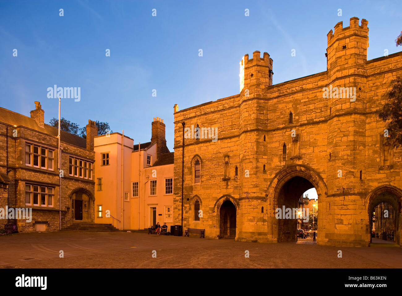 Lincoln Exchequer Gate 14th century Lincolnshire the Midlands UK United ...