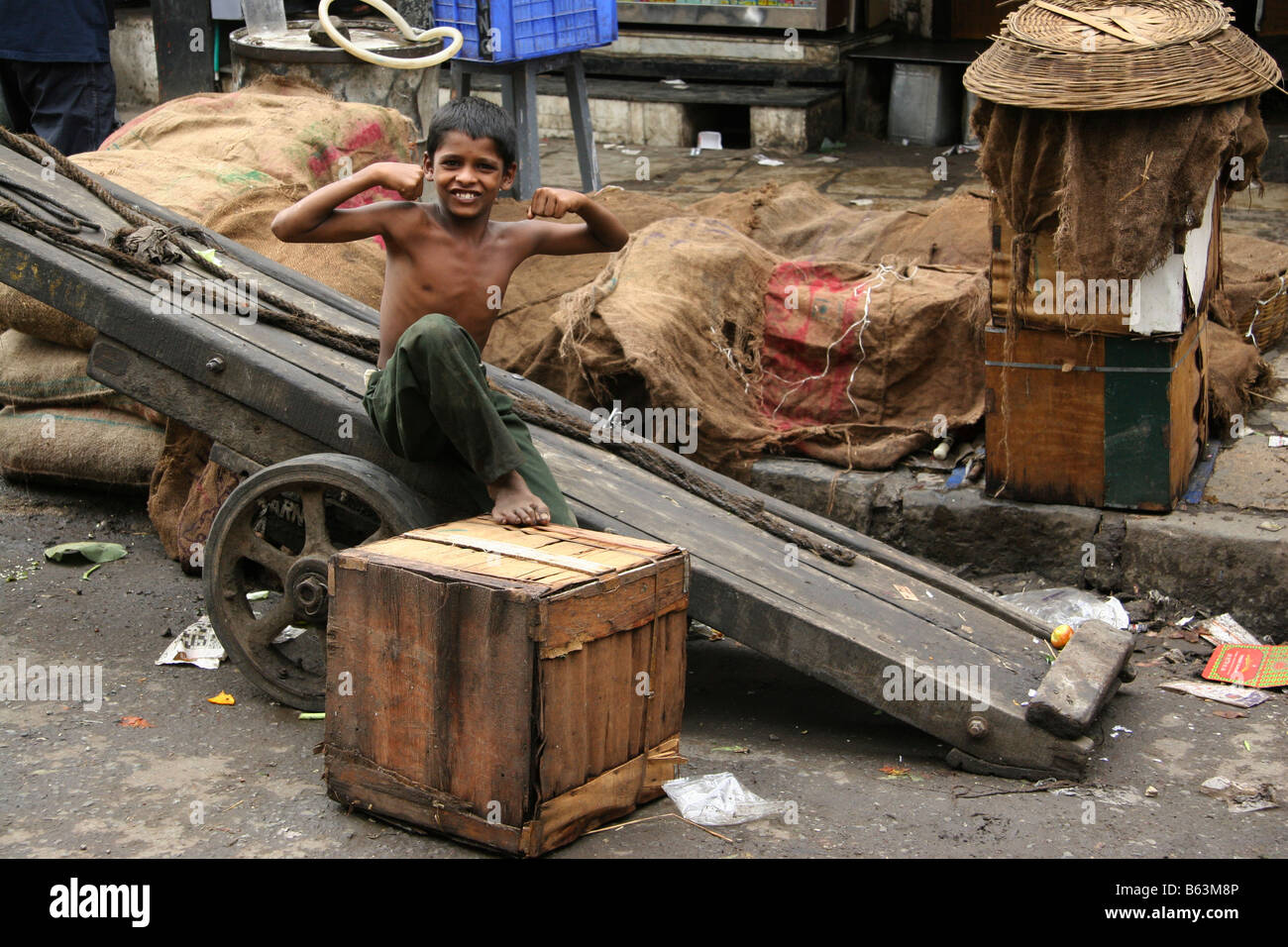 Boy With Handcart High Resolution Stock Photography and Images - Alamy