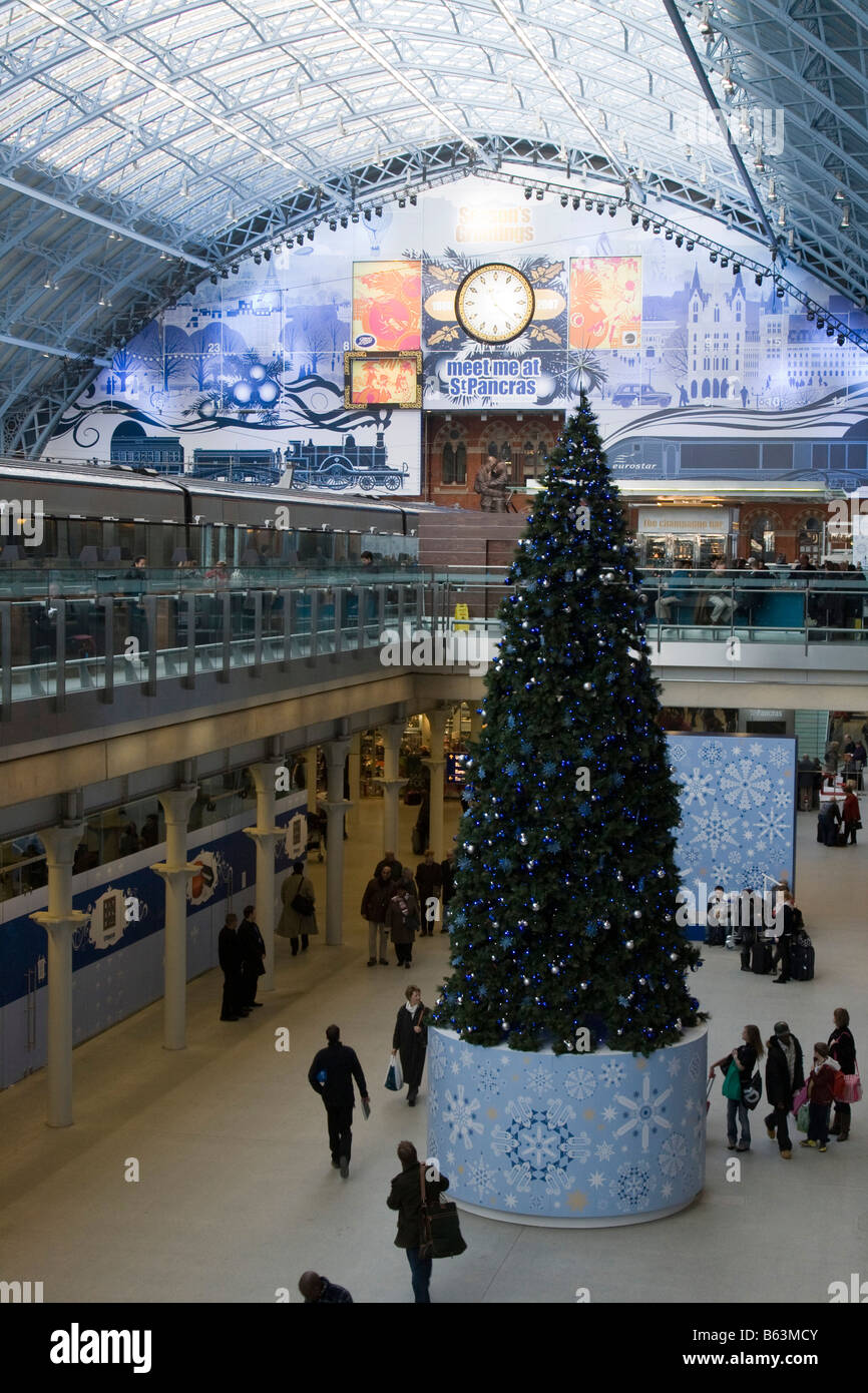 st pancras international christmas tree decorations eurostar railway ...
