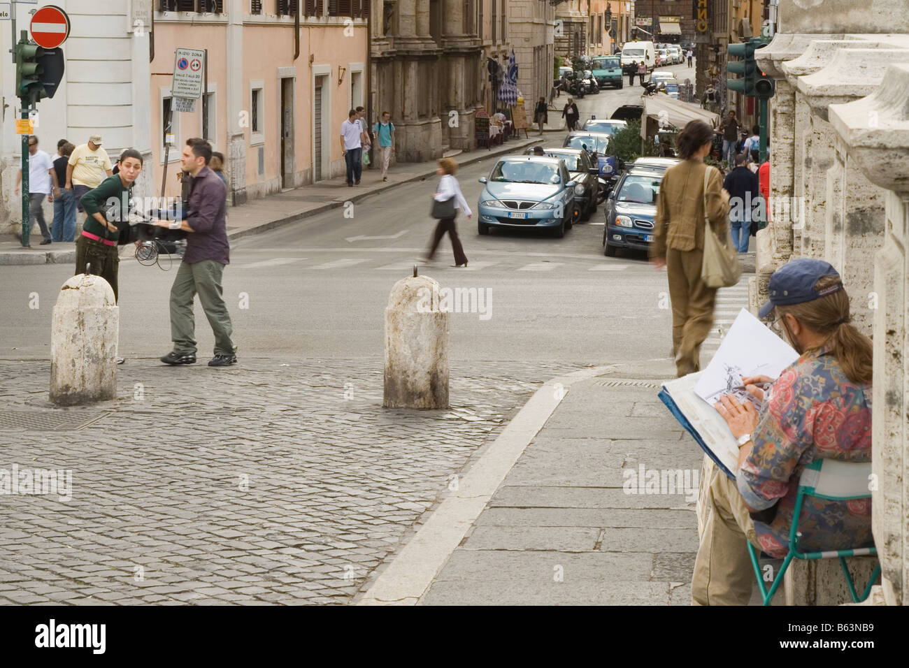 Italy rome street artist hi-res stock photography and images - Alamy