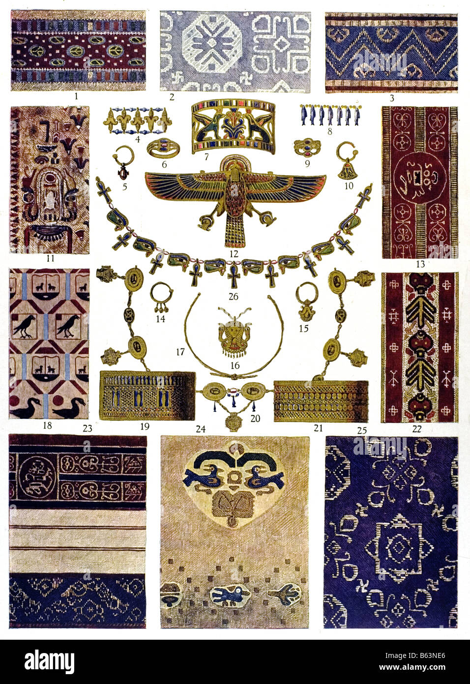 Egyptian style art pattern hi-res stock photography and images - Alamy