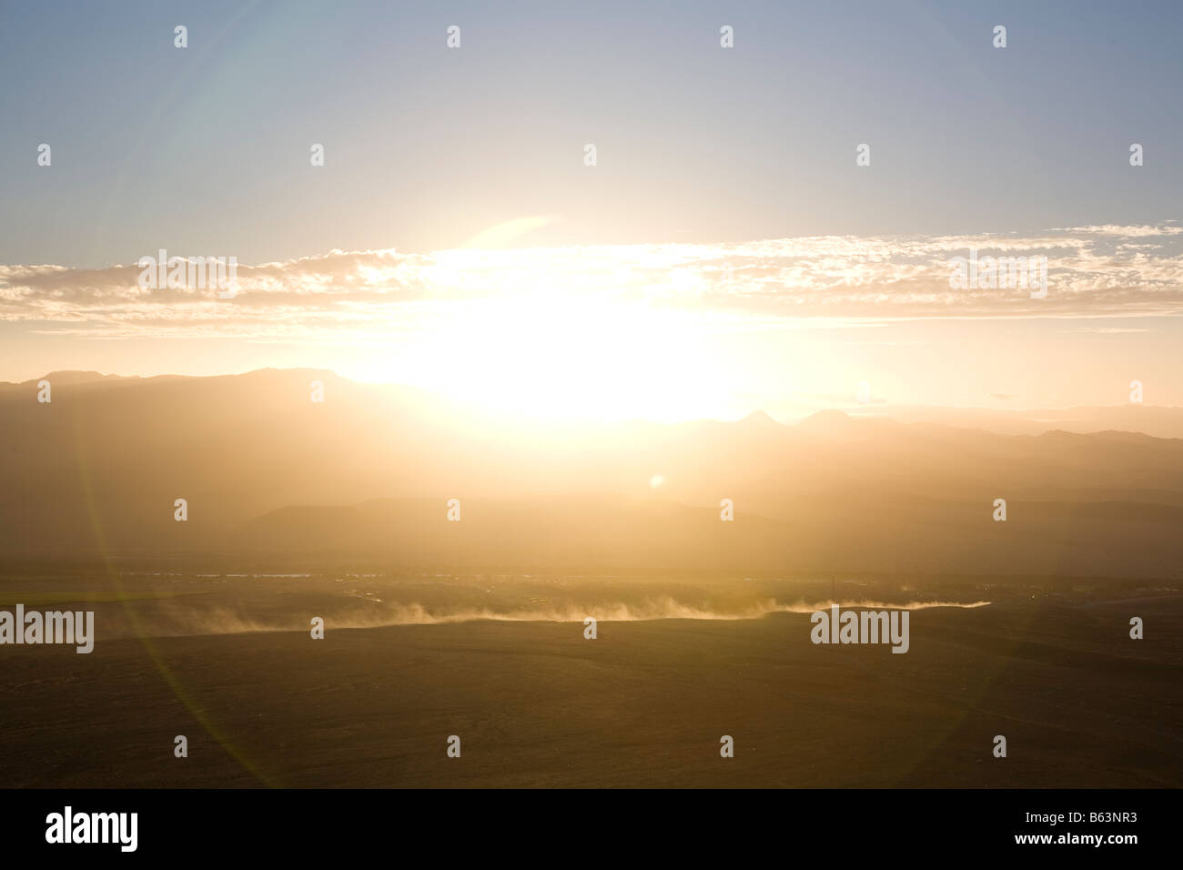 Distant Dust Track Stock Photo - Alamy