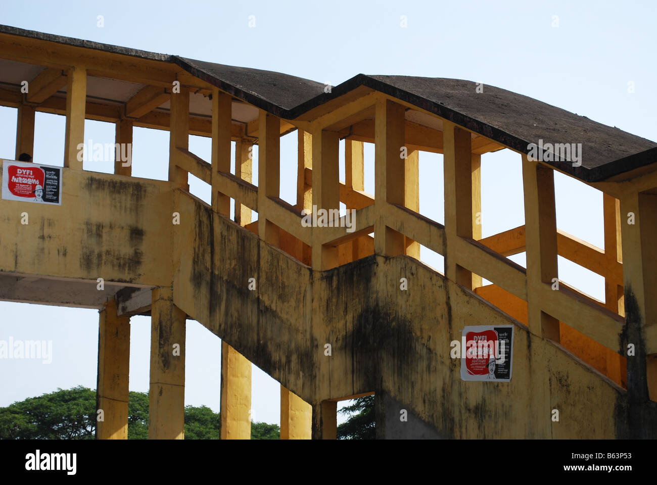 Railway over bridge -Payyannur railway station Stock Photo - Alamy