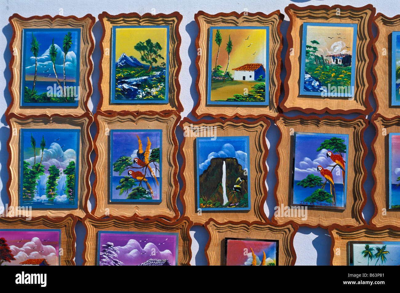 Venezuela shopping souvenirs framed hand painted tiles Isla Margarita ...