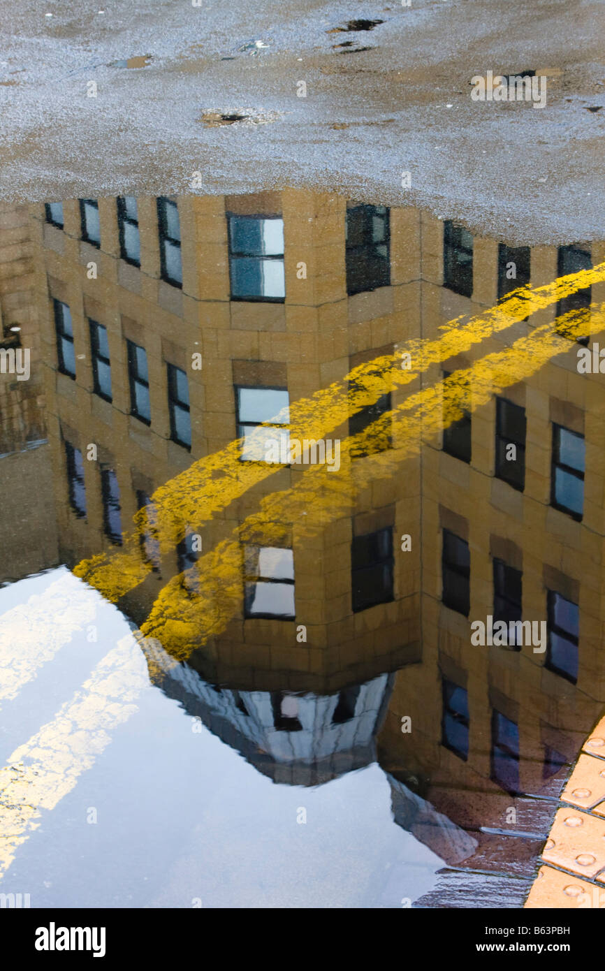 Building reflected in water Leeds city centre UK Stock Photo - Alamy