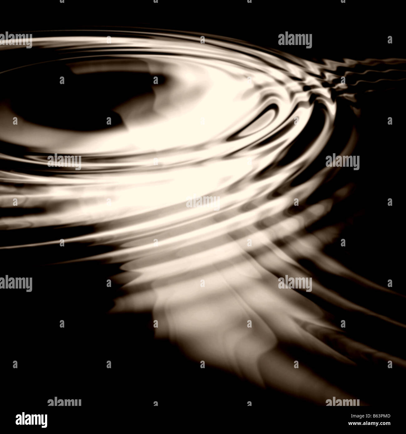 two abstract liquid ripples joining together Stock Photo - Alamy