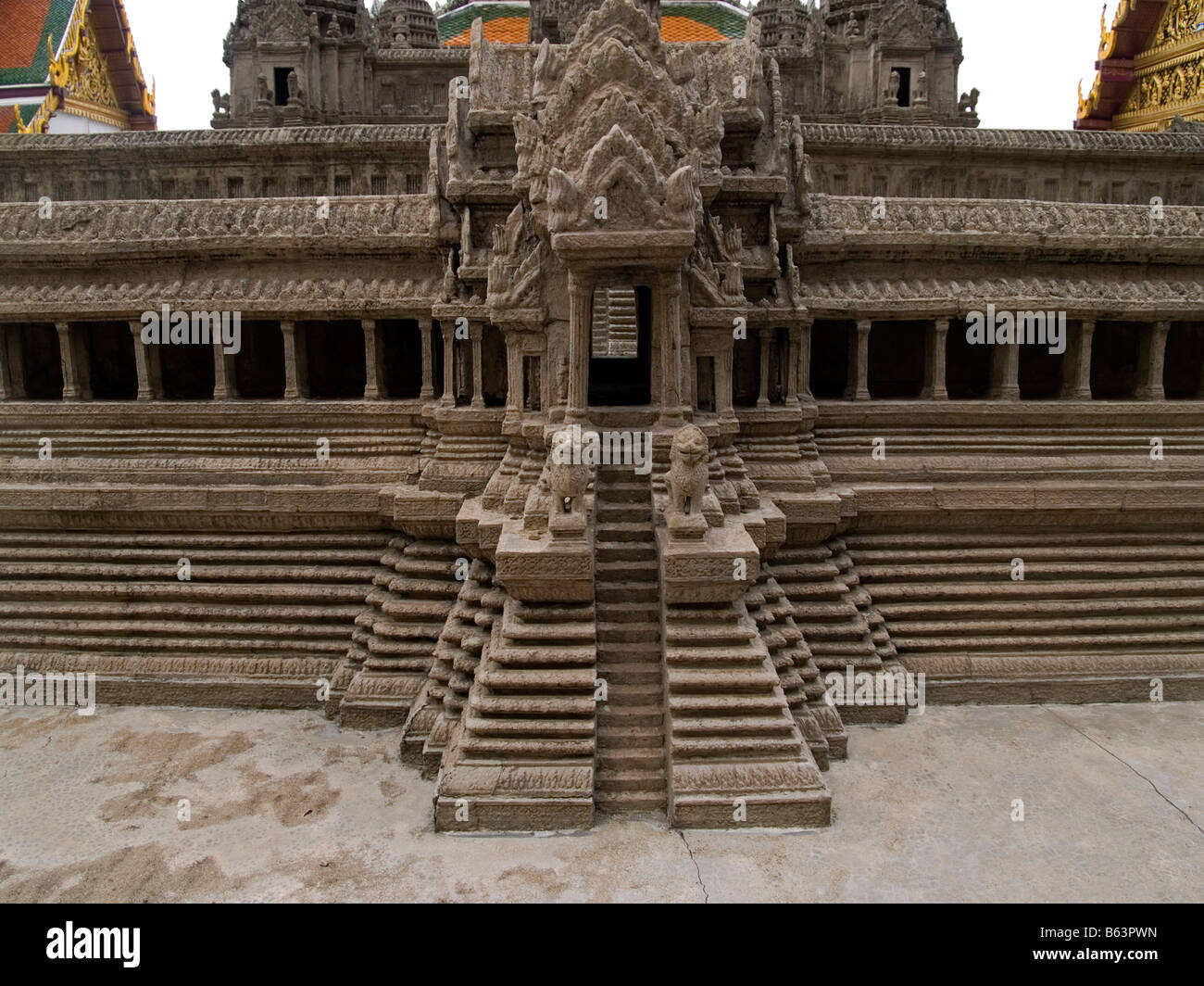 model of the temple of Angkor Wat at the Grand Palace in Bangkok ...