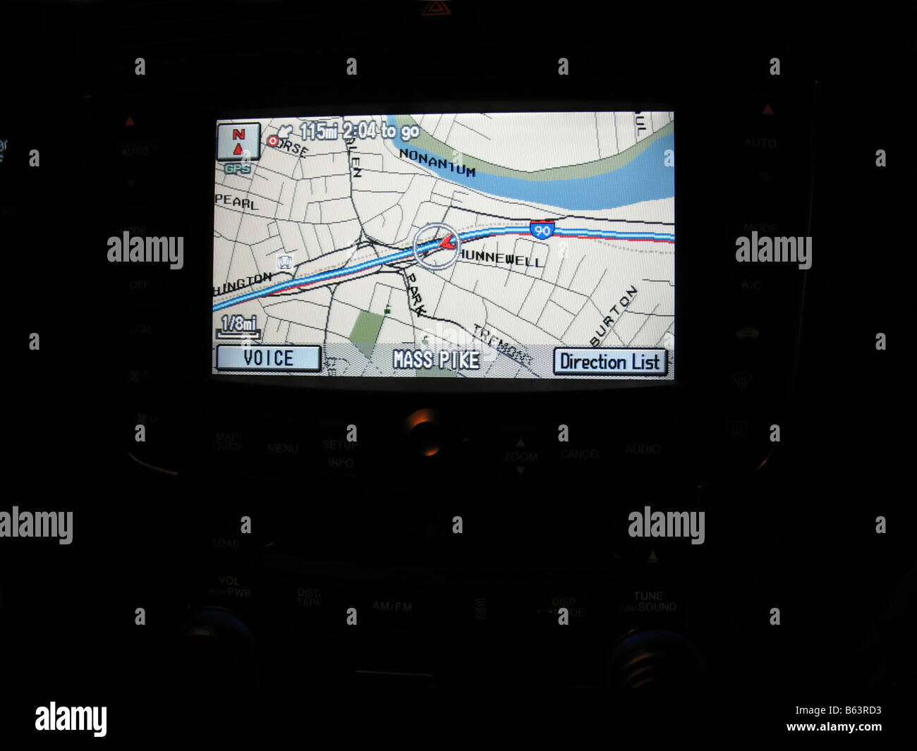 a gps navigation screen Stock Photo - Alamy