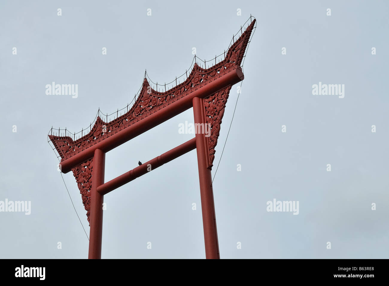 The Giant Swing, a religious structure in Bangkok, Thailand Stock Photo ...