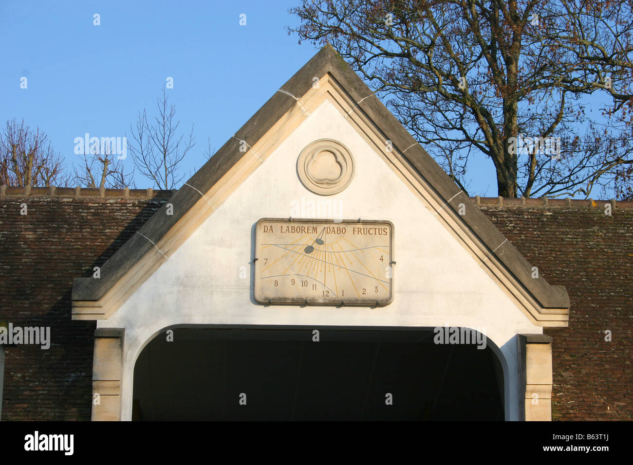 Rectangular sundial at Hotellerie des clos, Chablis France. Horizontal ...