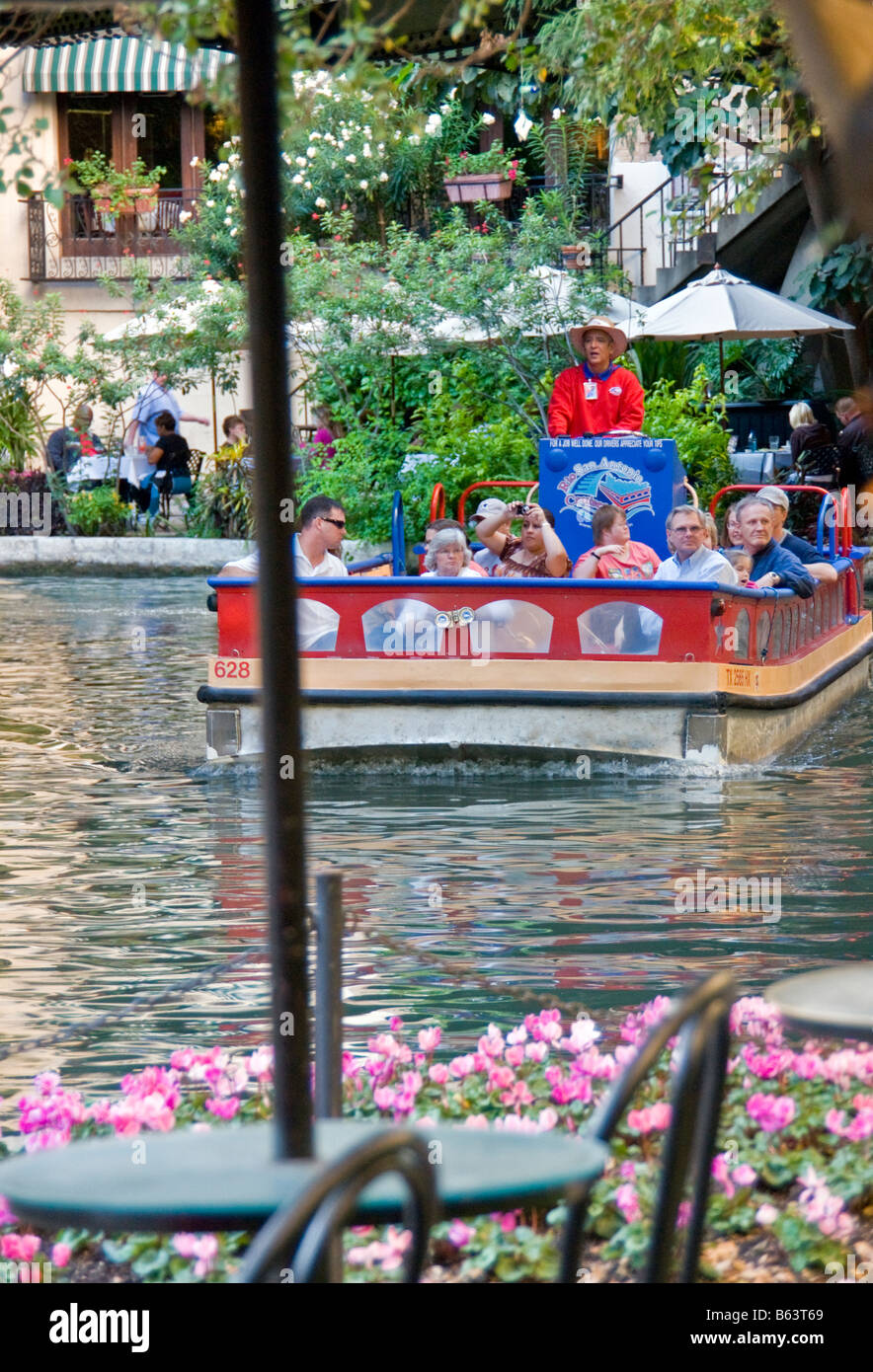 San Antonio Riverwalk with Rio San Antonio Cruises tour boat on San ...