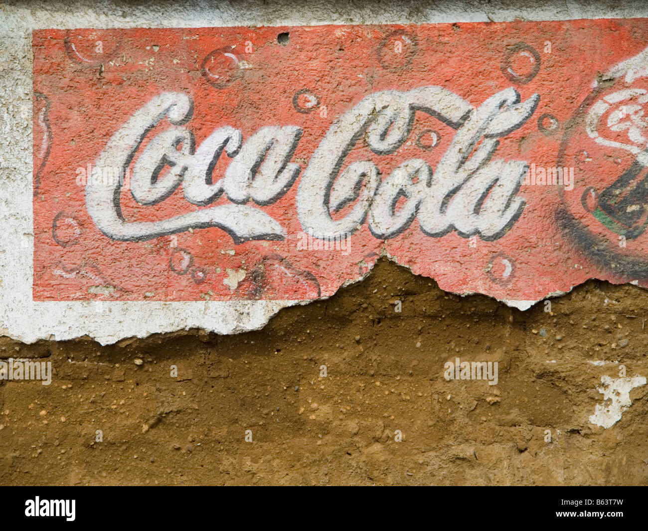 Santa Maria de Jesus Guatemala Decaying sign for multinational brand 3 ...