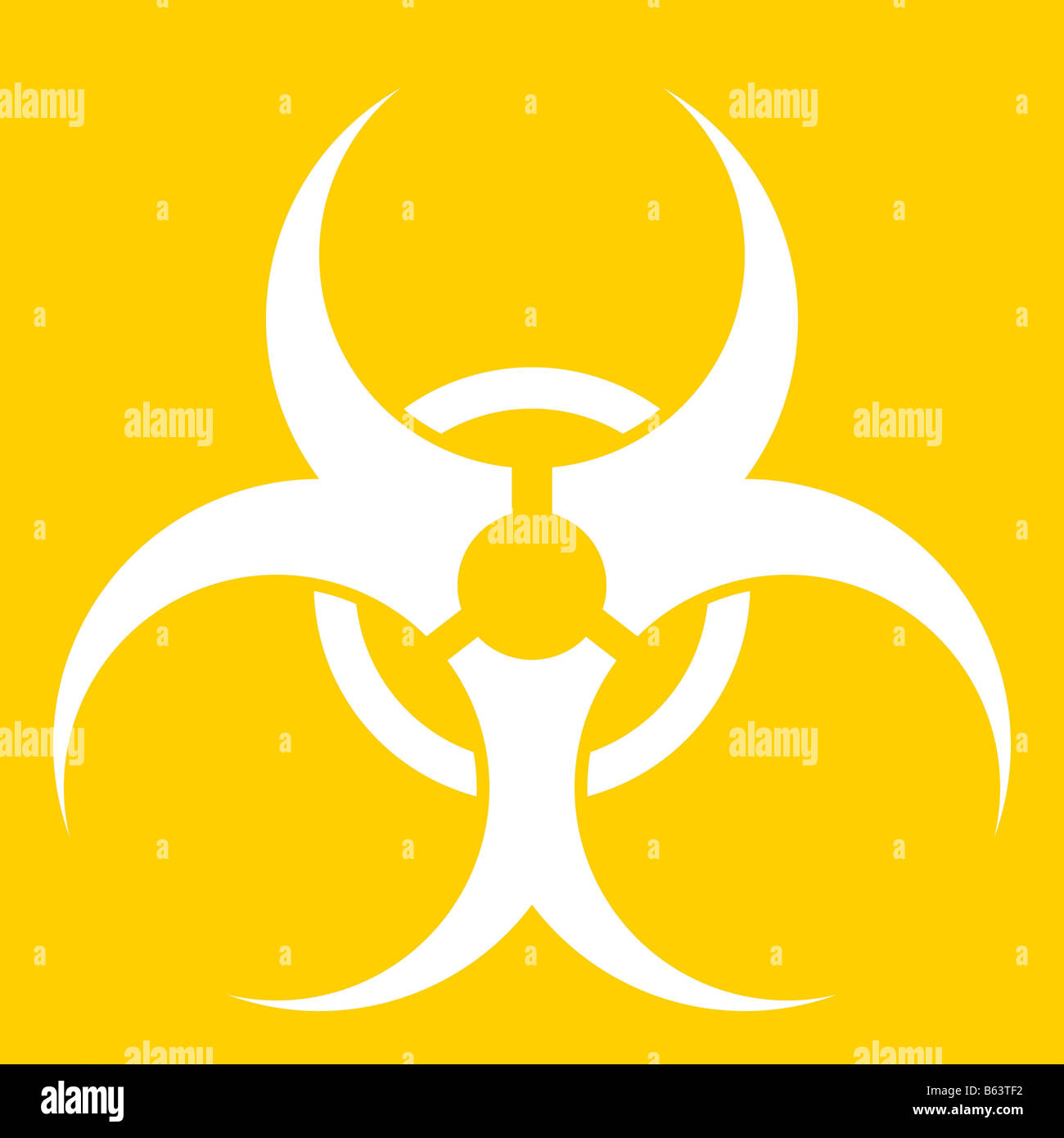 Biohazard symbol over a yellow Stock Photo - Alamy
