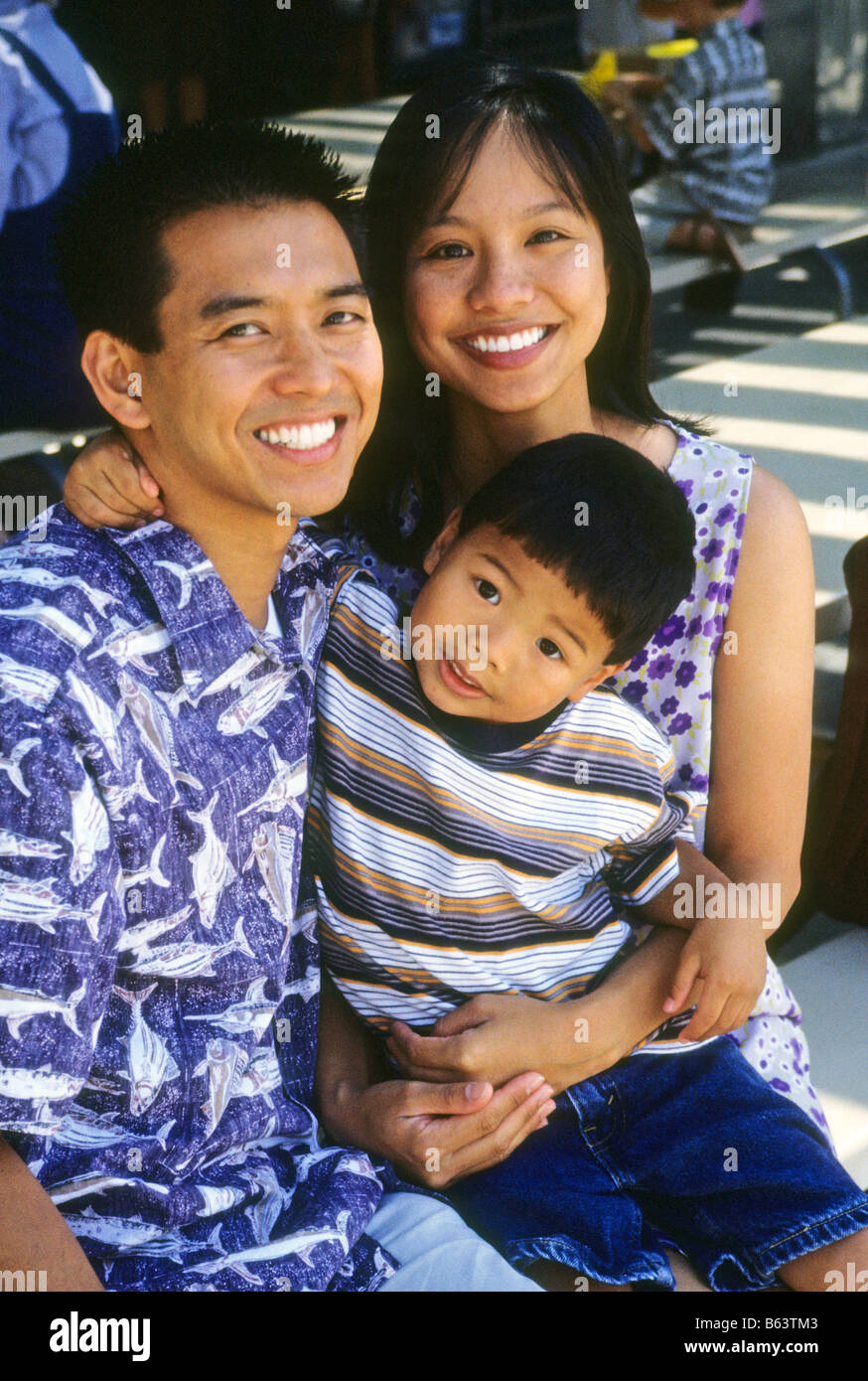 Asia family portrait Stock Photo - Alamy