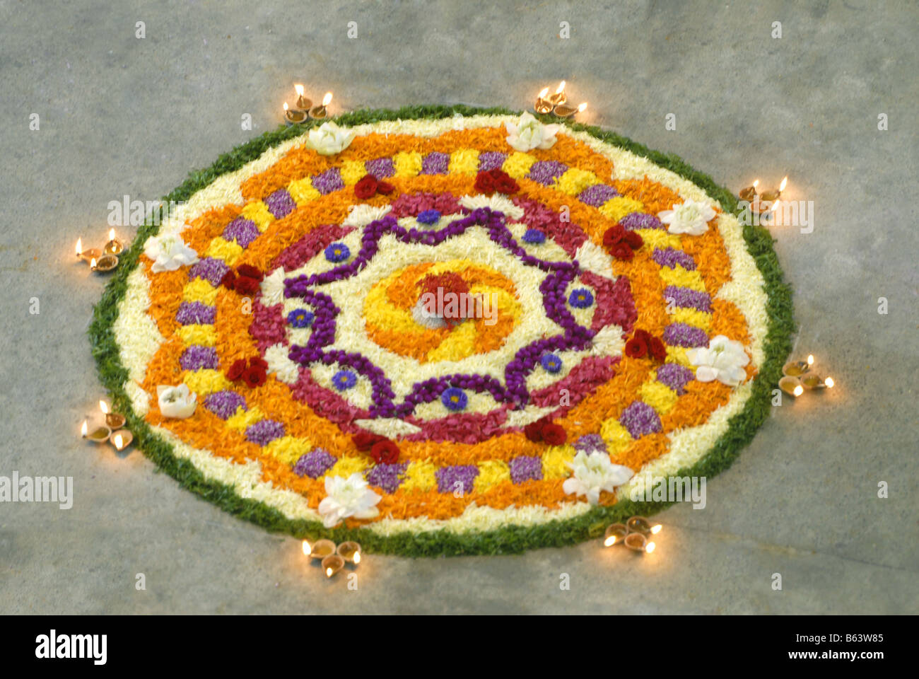 Floral decorations during onam in hi-res stock photography and images ...
