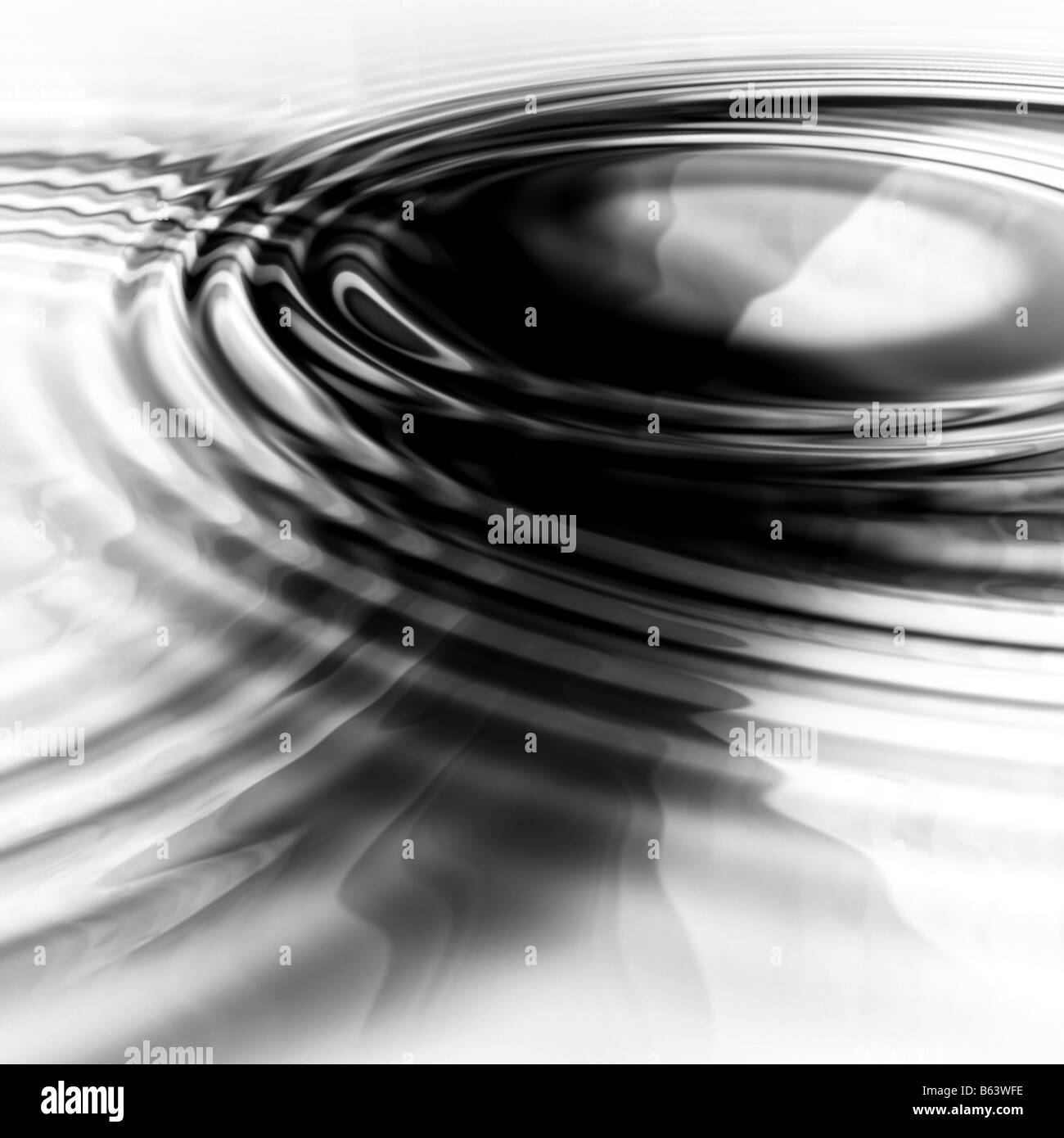 two abstract liquid ripples joining together Stock Photo - Alamy