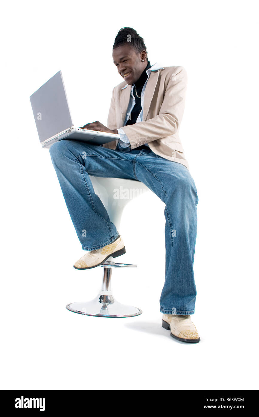 Surprised young male african Cut Out Stock Images & Pictures - Alamy