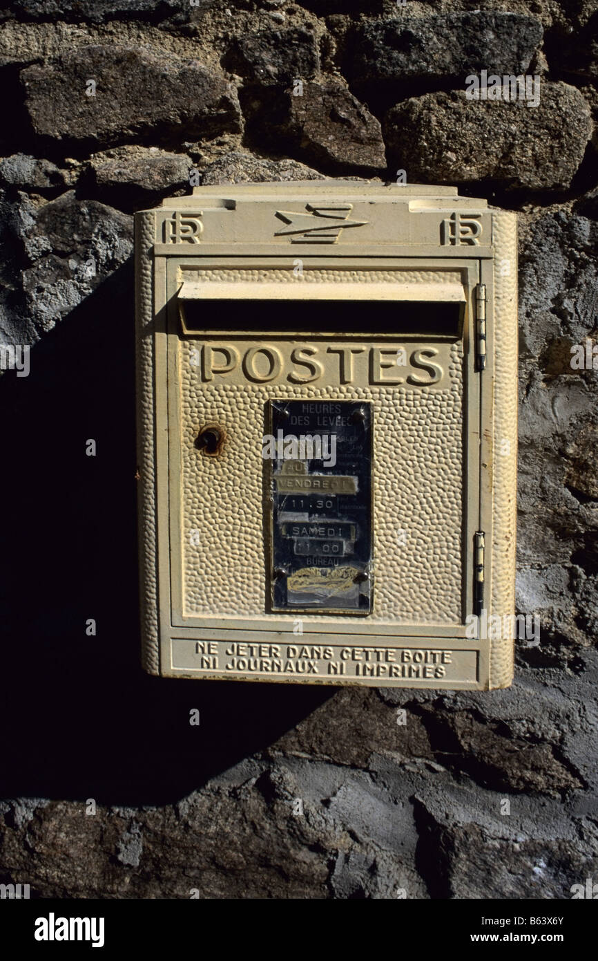 a french post box in a town Stock Photo - Alamy