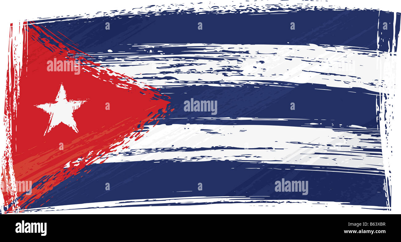 Grunge Cuba flag Stock Photo - Alamy