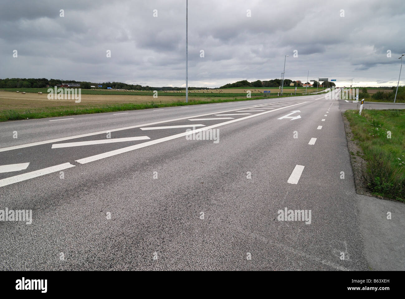 The Swedish road Sweden Stock Photo - Alamy
