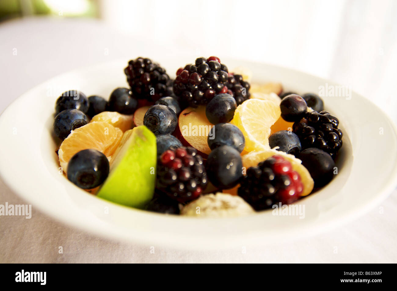 Healthy Breakfast, Porridge with fresh fruit Stock Photo - Alamy