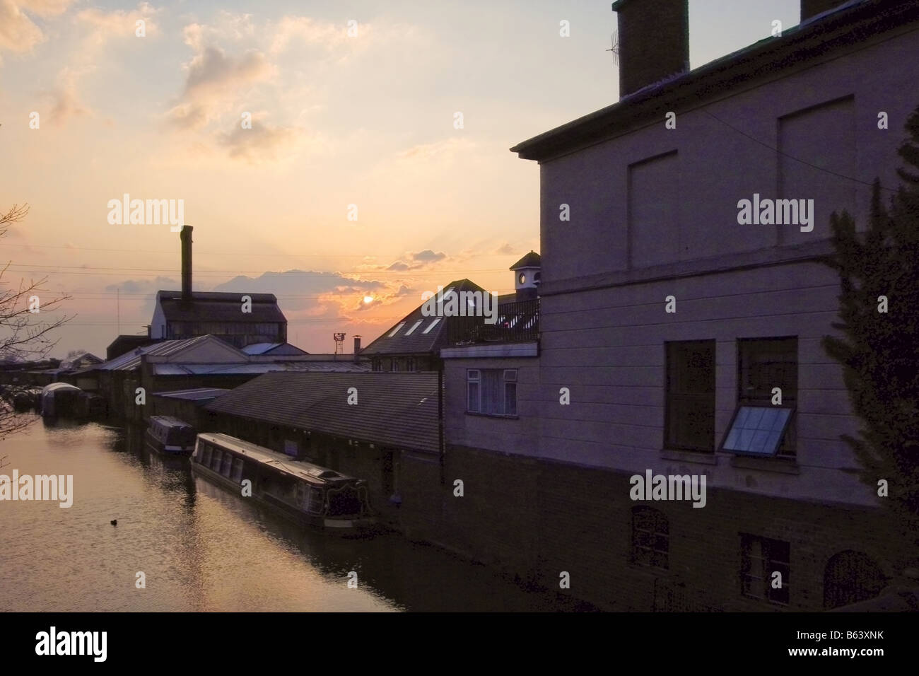 old canal workshops stoke prior worcestershire Stock Photo - Alamy