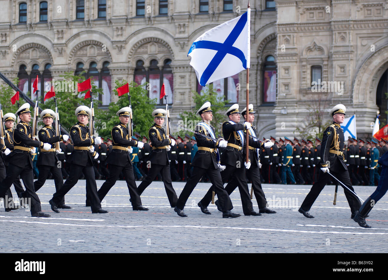 Historical part Moscow Victory Parade of 2008 Stock Photo - Alamy