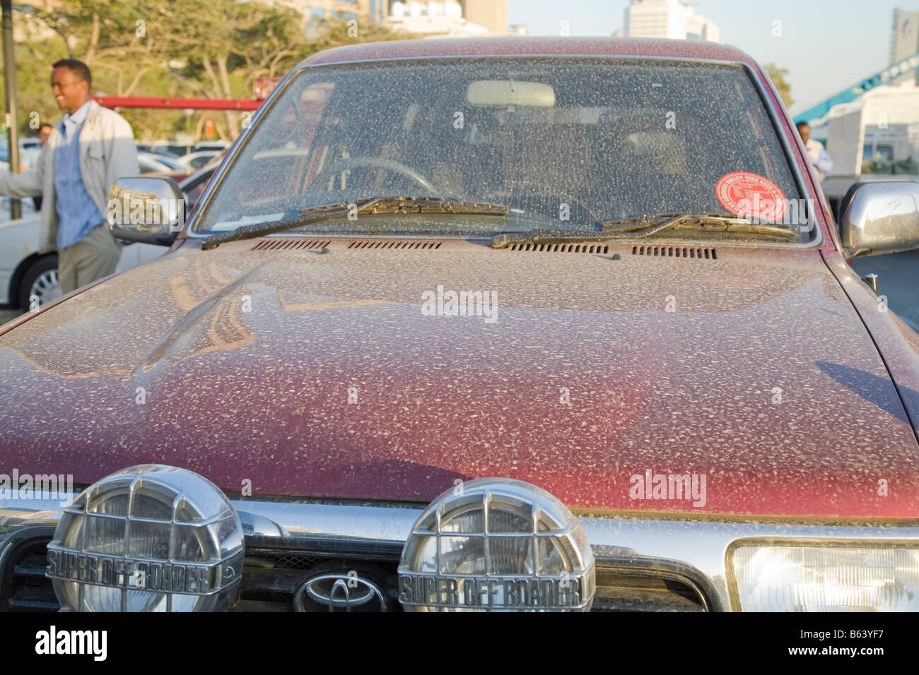 Dustfall on car, Dubai Creek Stock Photo - Alamy