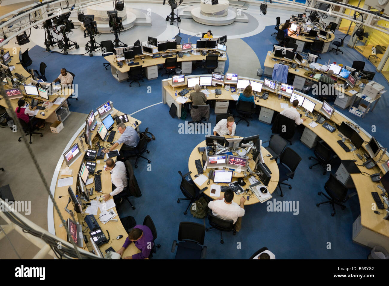 Tv news studio interior hi-res stock photography and images - Alamy