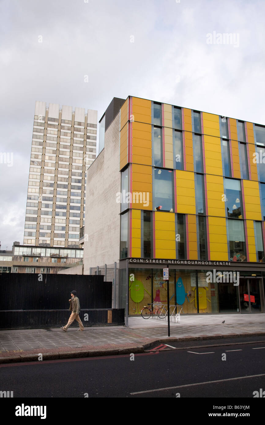 Coin Street Neighbourhood Centre and the old LWT television tower in ...