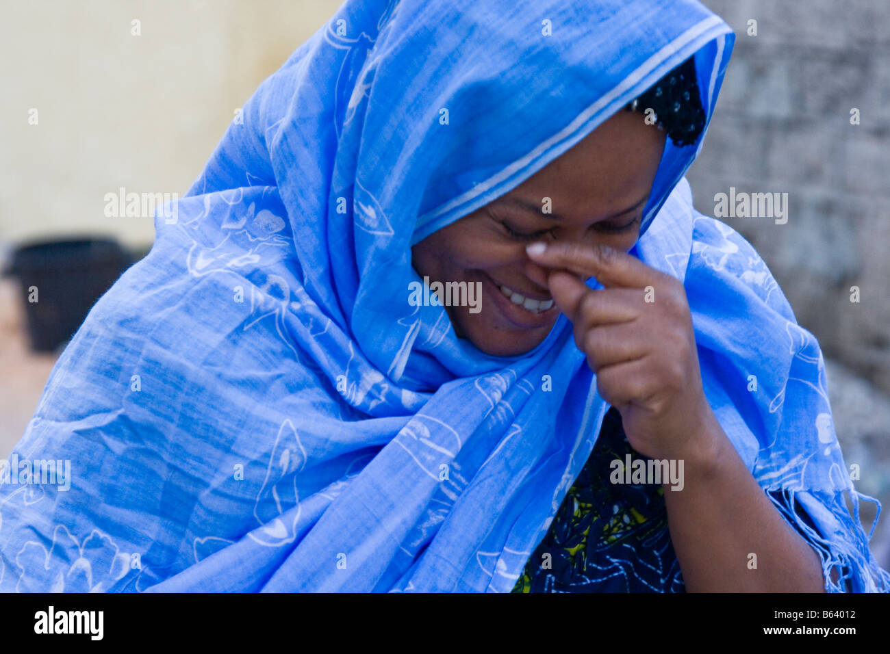 Muslim Woman in St Louis in Senegal West Africa Stock Photo - Alamy