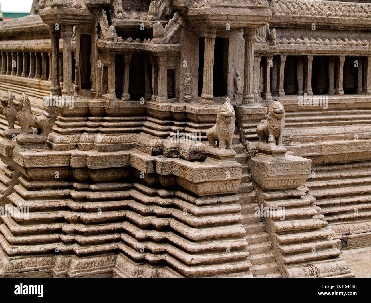 model of the temple of Angkor Wat at the Grand Palace in Bangkok ...