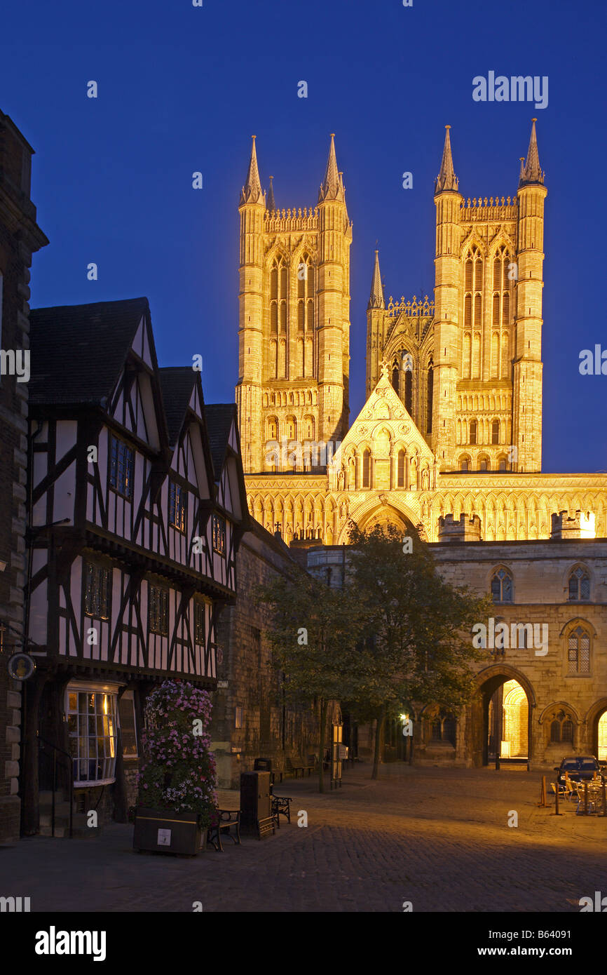 Lincoln Cathedral Exchequer Gate Town center typical houses ...