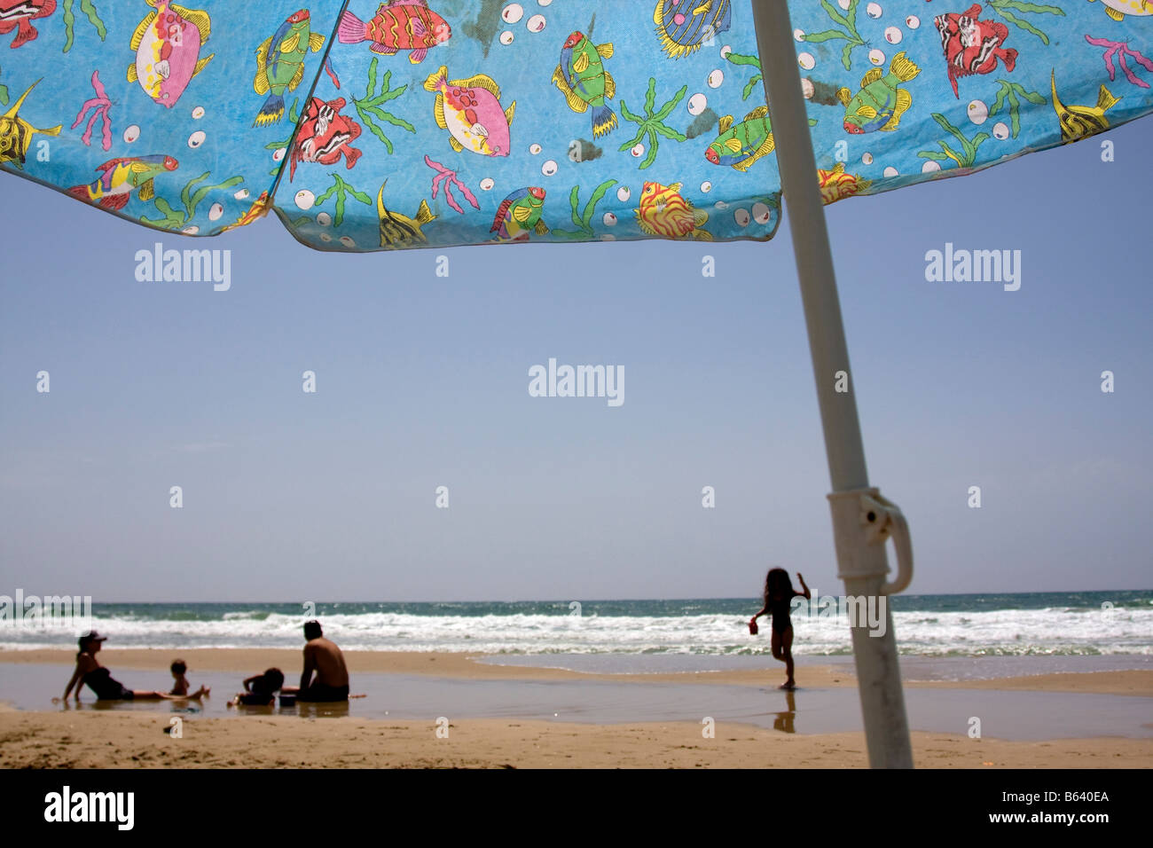 Colourful parasol on the beach hi-res stock photography and images - Alamy