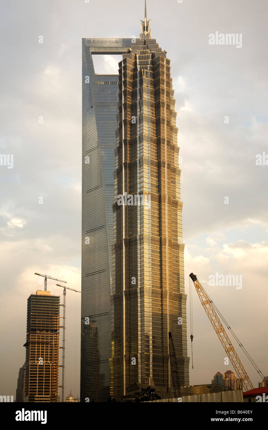 shanghai world trade centre jinmao tower pudong china Stock Photo - Alamy