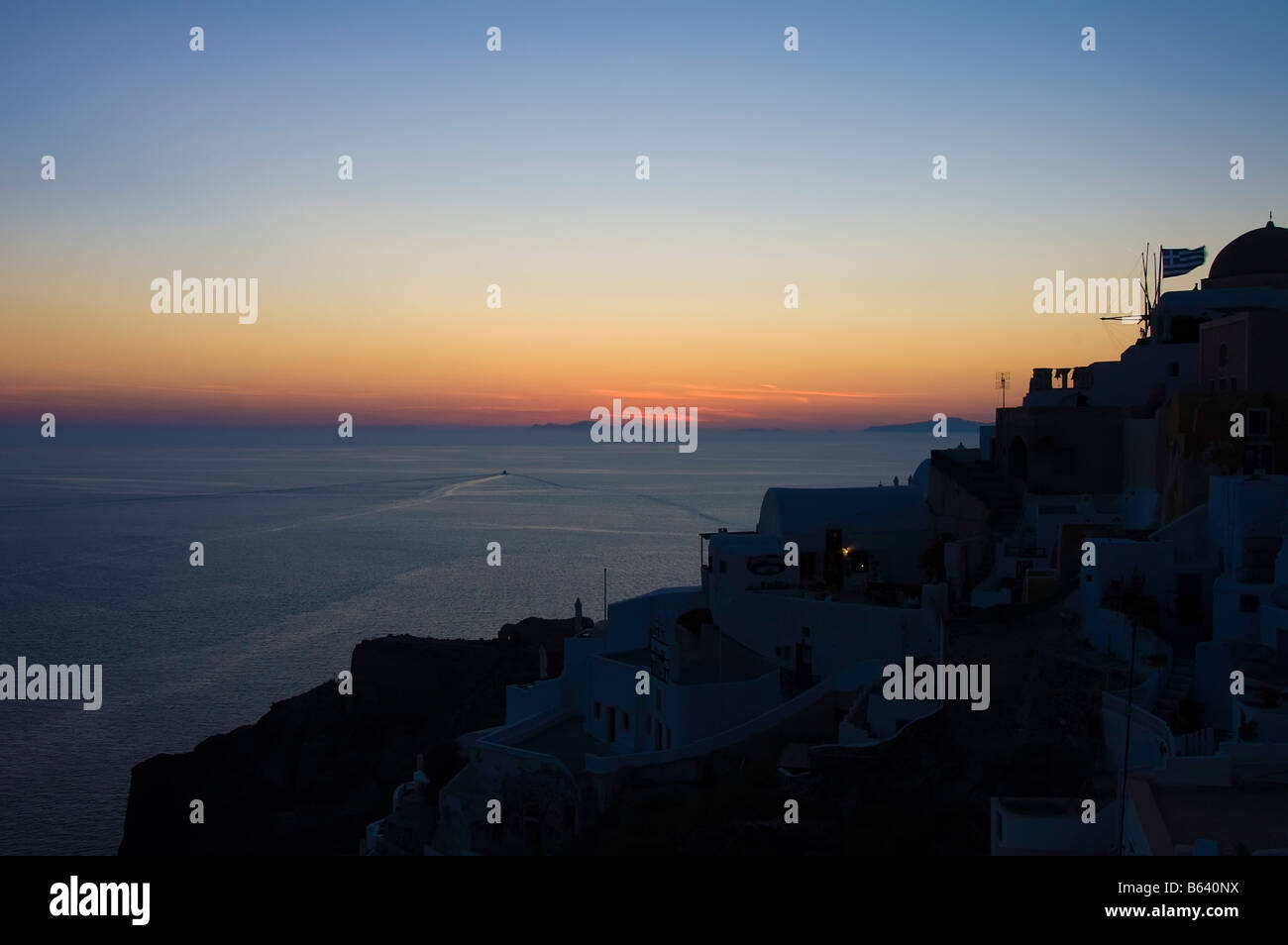 twilight over the Aegean sea Stock Photo - Alamy