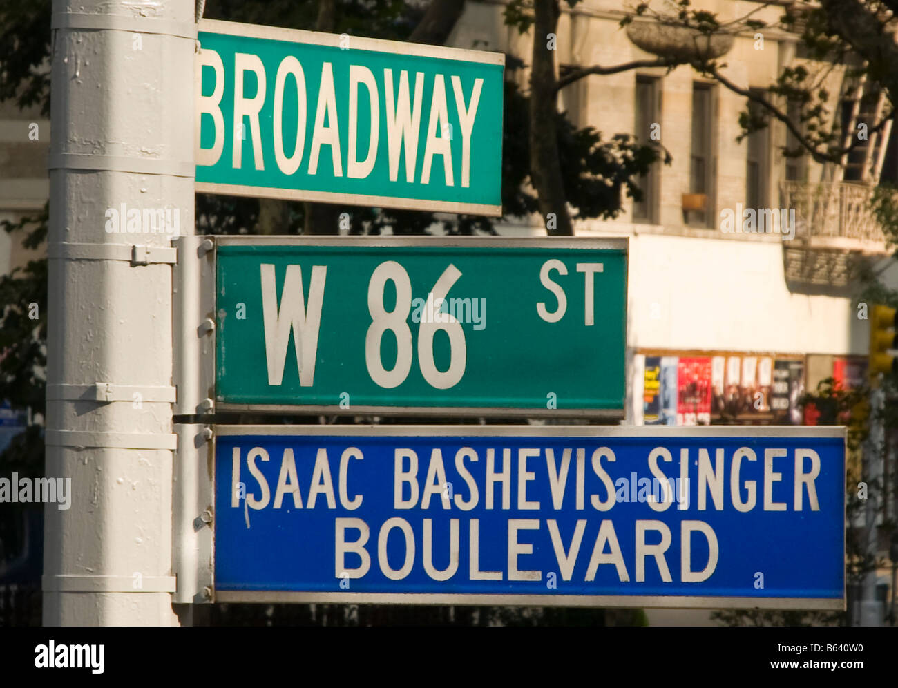 Street signs at the corner of Broadway and West 86th Street in ...