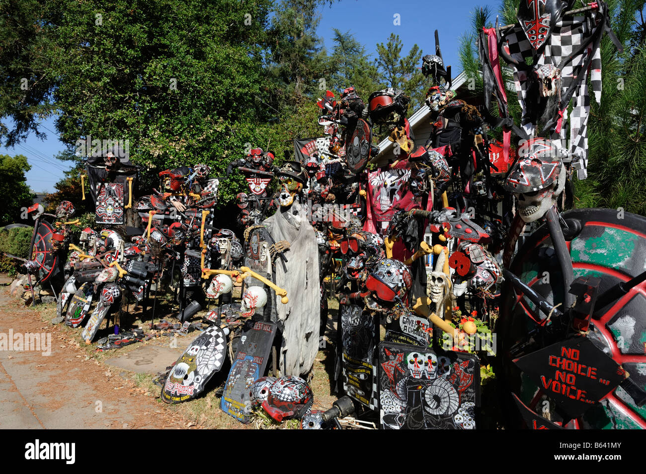 Horror art in the town of St Helena in Napa Valley California Stock ...