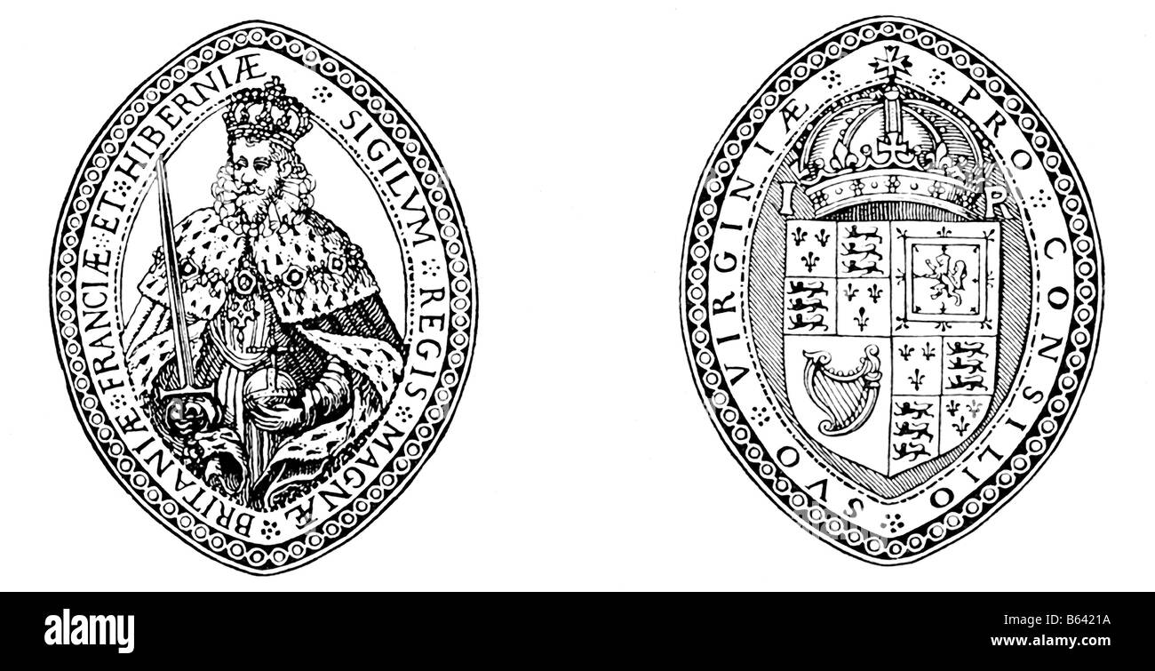 Seal of English Virginia Company Stock Photo - Alamy