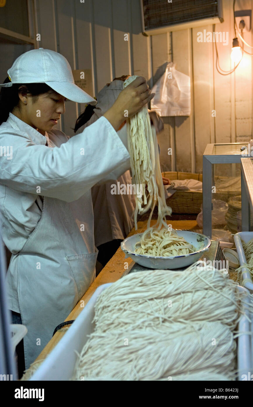 China, Beijing, Selling Chinese noodles on market Stock Photo - Alamy