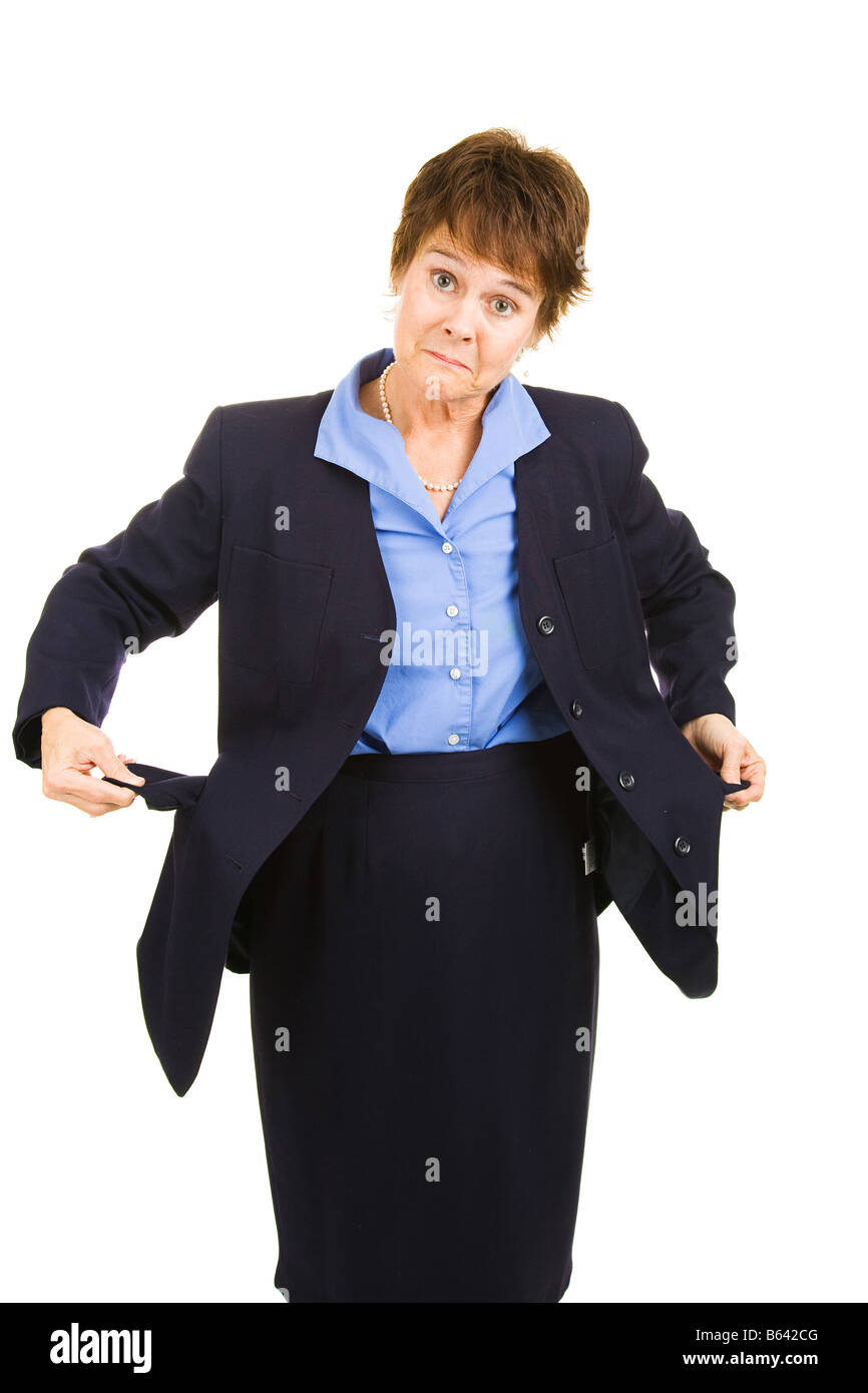 Empty pockets woman hi-res stock photography and images - Alamy