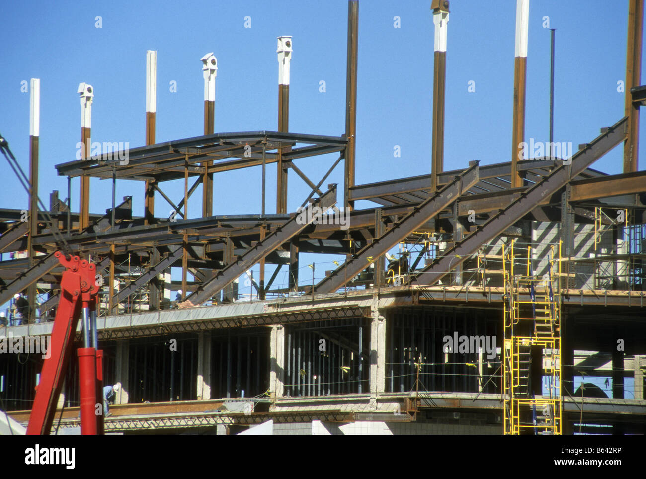 Steel superstructure of large Ralph Engelstad sports arena under ...